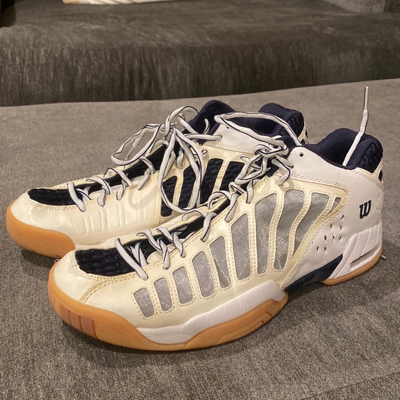 Wilson | Shoes | Wilson Racquetball White And Blue Shoes | Poshmark